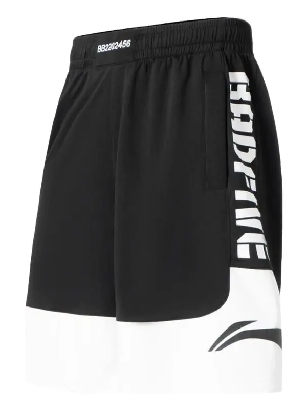 LI-NING Badfive Logo Basketball Shorts - Black/white