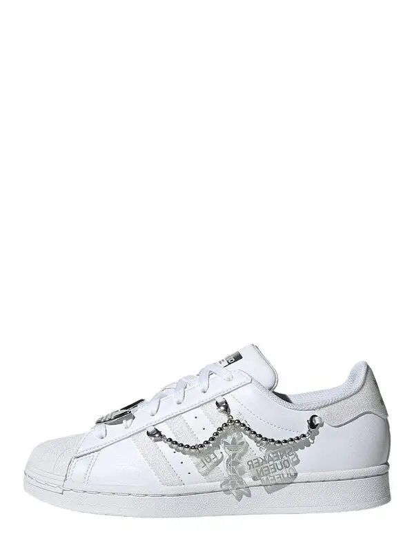 Adidas Originals Superstar With Embellished Detailing - White/grey