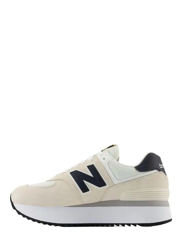 NEW BALANCE 574 Plus Platform Sneakers - Linen/sea Salt/phantom