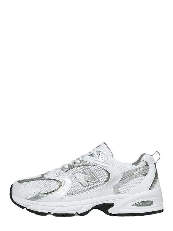 NEW BALANCE 530 Silver Athletic Sneakers - White