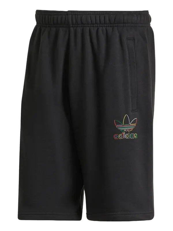 Adidas Originals Straight Sports Shorts With Cartoon Graphic - Multi-color