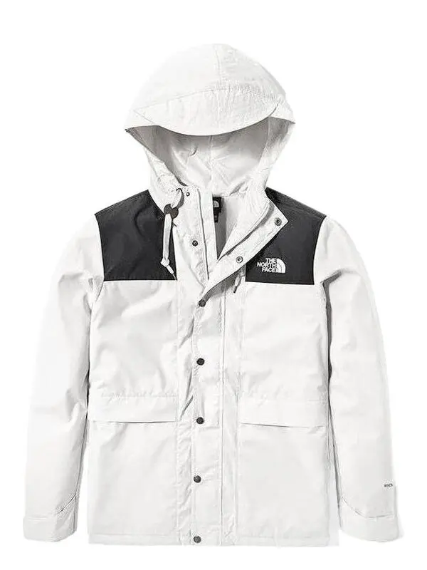 The North Face Logo Mountain Windbreaker Jacket - White