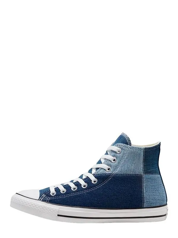 CONVERSE Chuck Taylor All Star High Top Denim Patchwork Sneakers - Blue