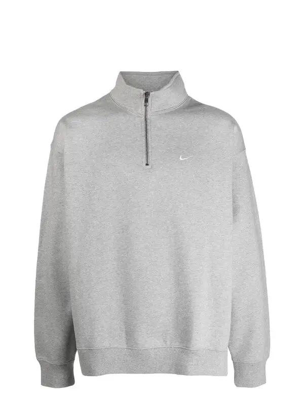 Nike Half Zip Long Sleeve Wool Sweater - Grey