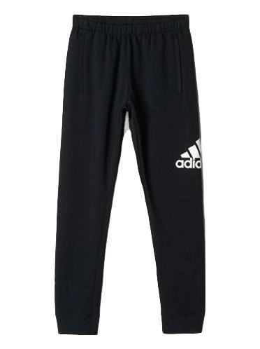 Adidas Logo Training Fleece Lined Stay Warm Sports Knit Long Pants - Black