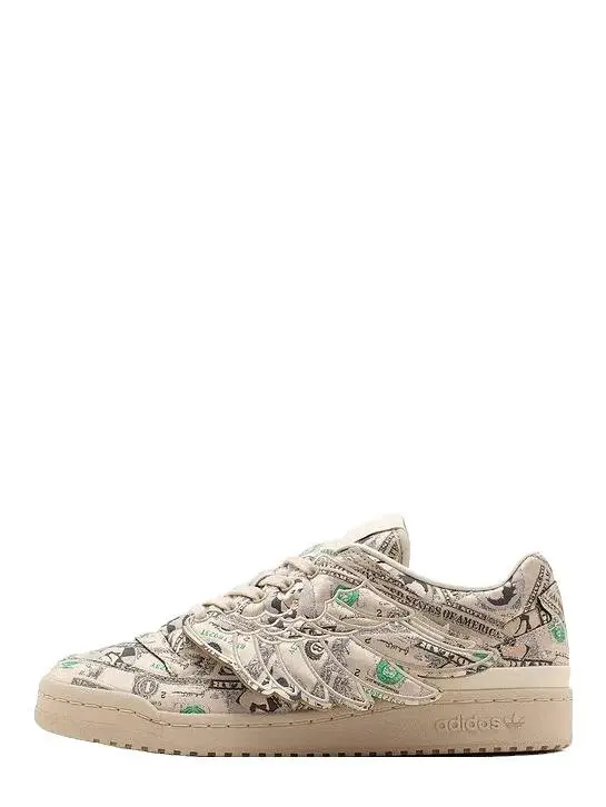 Adidas Jeremy Scott X Originals Forum Wings 1.0 Low "money" Sneakers - Cream/green/black