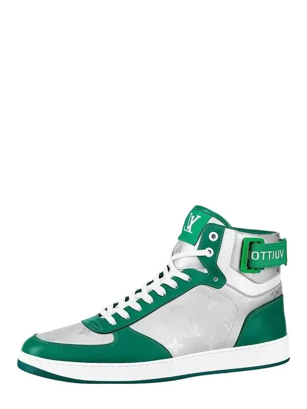 LOUIS VUITTON Rivoli Ankle Sneakers - Silver/green/white