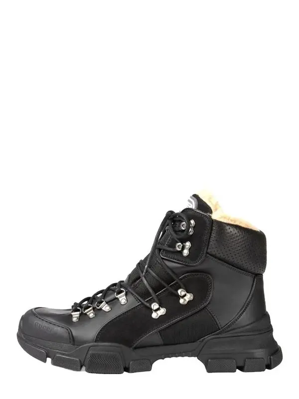 Gucci Flashtrek High-top Sneakers With Wool Lining - Black