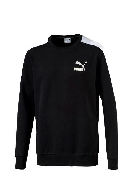 PUMA Bronzing Round Neck Sports Pullover - Black