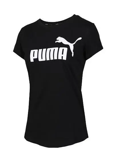 PUMA Sports Gym Printing Short Sleeve T-shirt - Black