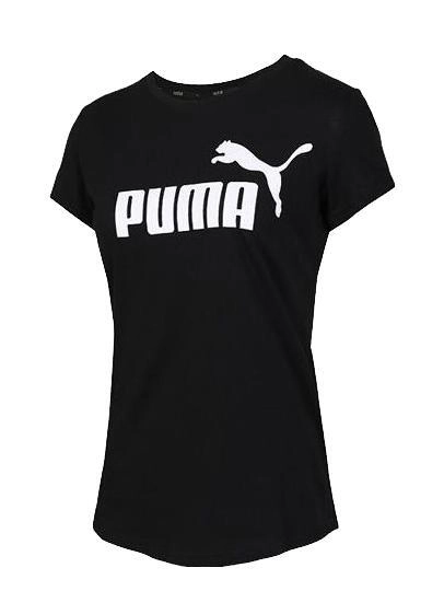 PUMA Sports Gym Printing Short Sleeve T-shirt - Black
