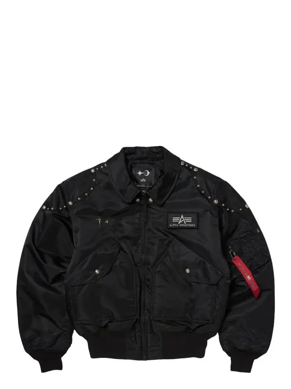 THUG CLUB X Alpha Industries Cwu 45/p Rivet Button Bomber Jacket - Black