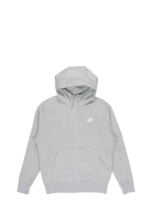 Nike Club French Terry Full House Hoodie Gray - Grey