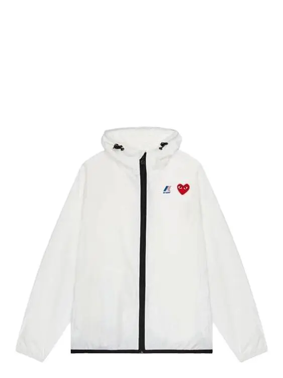 Play Comme Des Garcon X K-way Full Zip Jacket - White