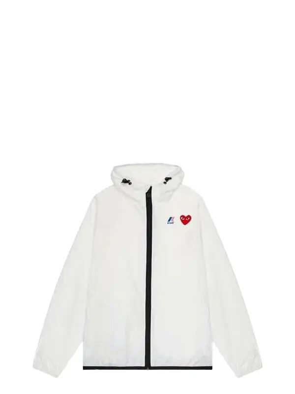 Play Comme Des Garcon X K-way Full Zip Jacket - White