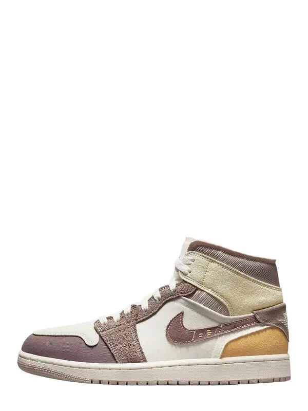 JORDAN 1 Mid Se Craft "inside Out Taupe Haze" Sneakers - Brown/white
