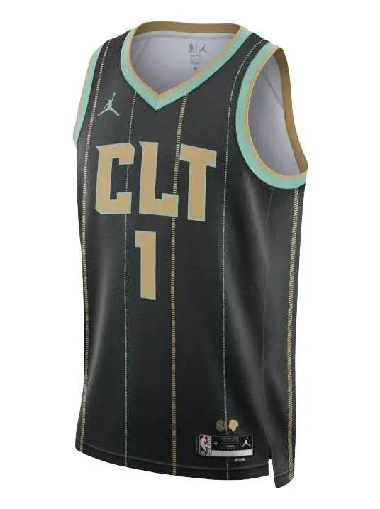 JORDAN Nba Lamelo Ball Charlotte Hornets 2022/23 City Edition Swingman Jersey - Black