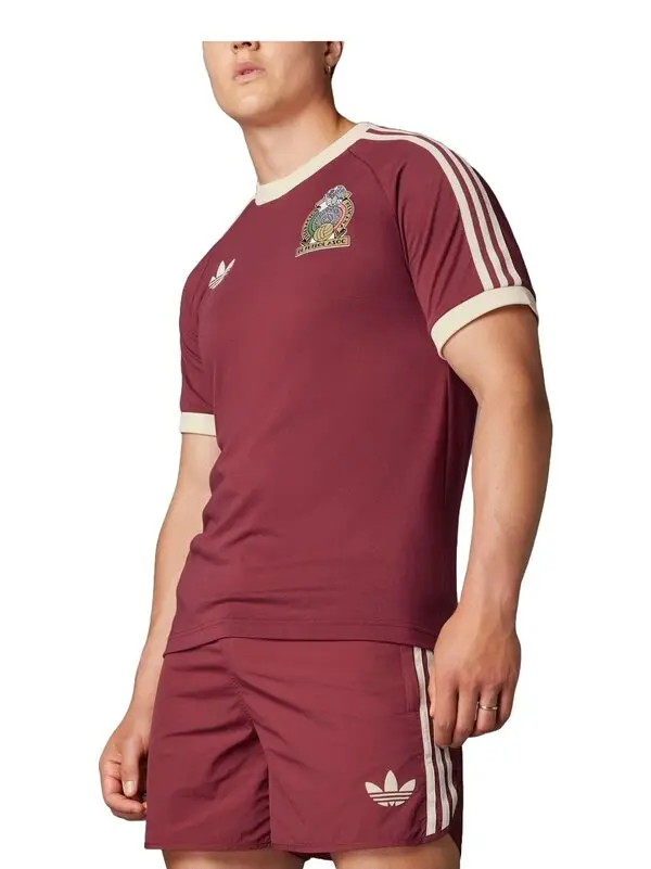 Adidas Mexico Adicolor 3-stripes Football T-shirt - Burgundy