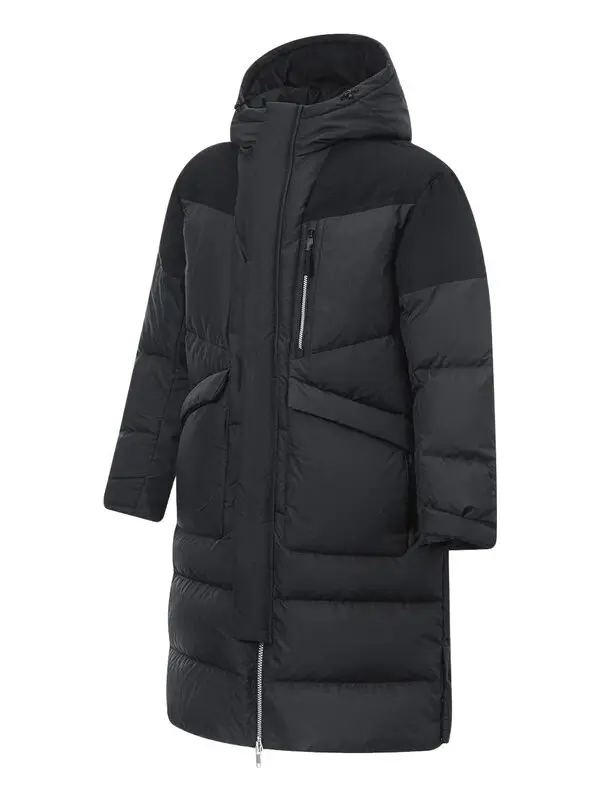 LI-NING Long Down Padded Hooded Jacket - Black