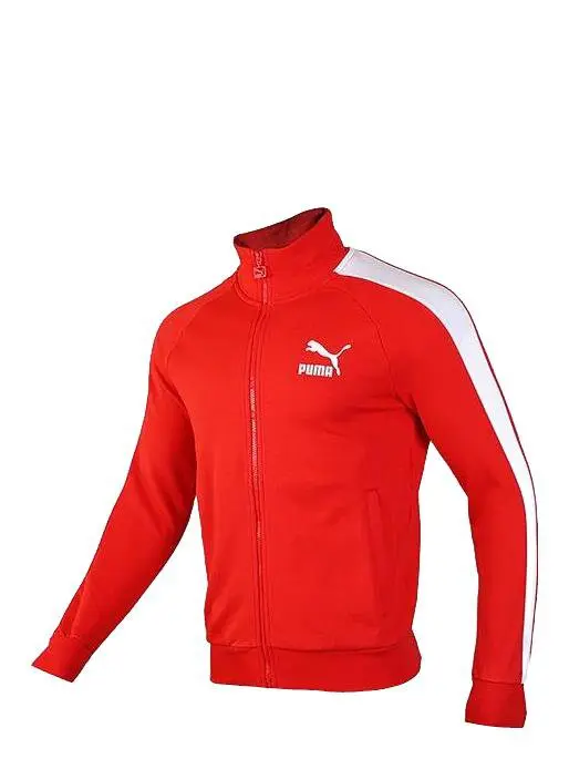 PUMA Iconic Minimalistic Stand Collar Zip-up Track Jacket - Red