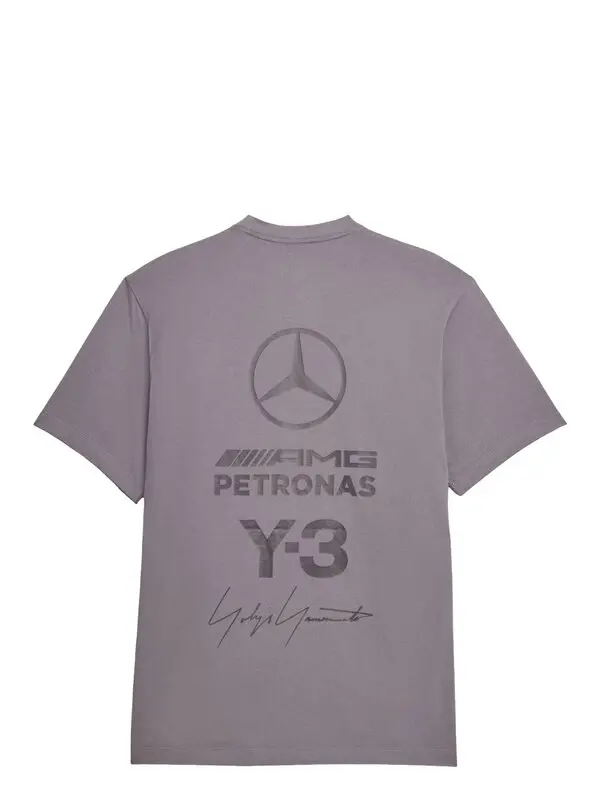 Adidas Y-3 F1 Mercedes Logo Stack T-shirt - Granite