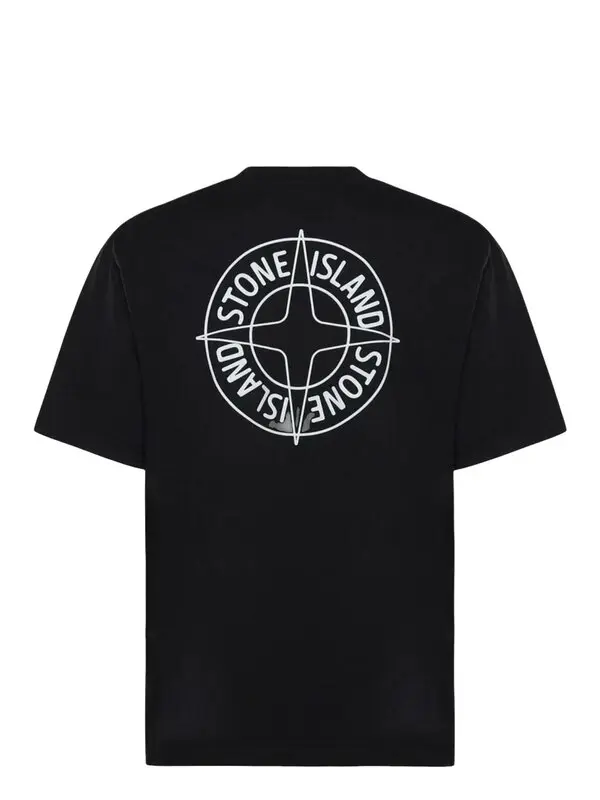 Stone Island Outline Compass Regular Fit T-shirt - Black