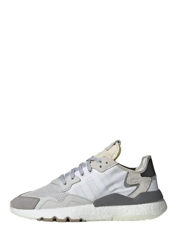 Adidas Nite Jogger "grey Pack Neutral White" Lace Up Sneakers - White/grey