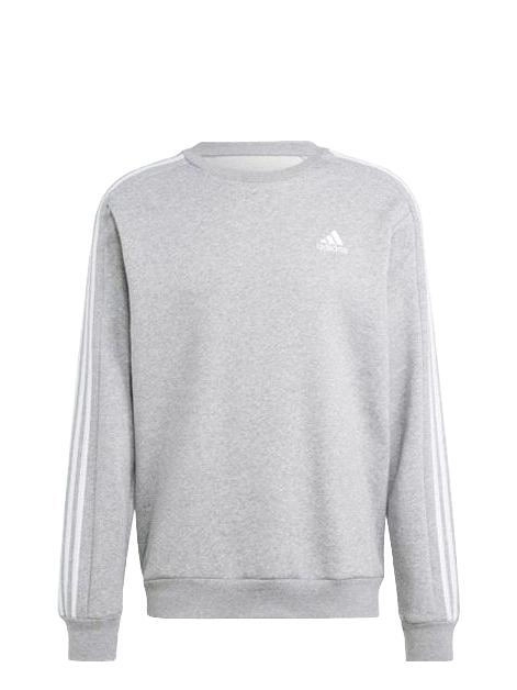 Adidas 3-stripes Fleece Sweatshirt - Medium Grey Heather