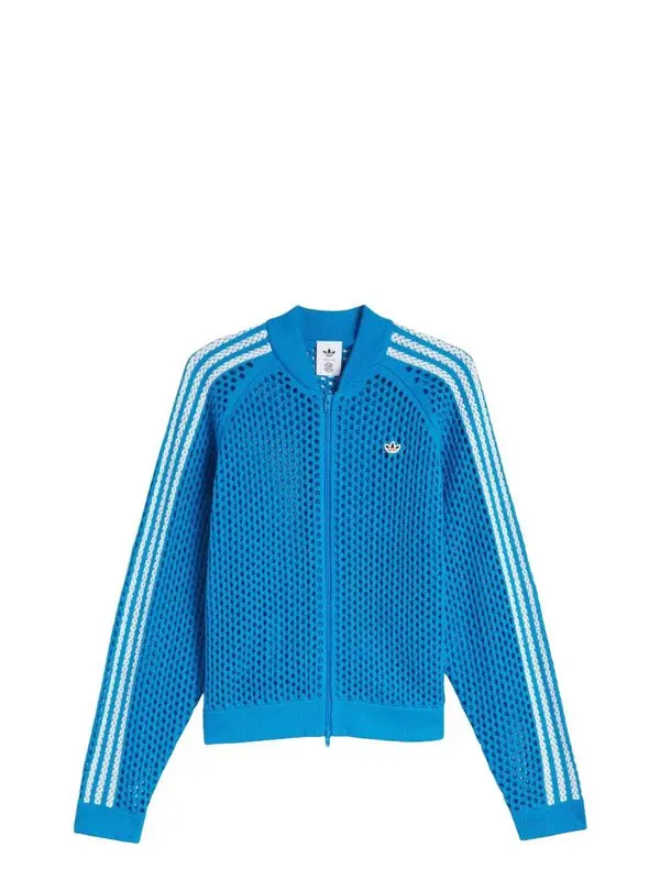 Adidas X Clot Fw24 Crochet Track Jacket - Bright Blue