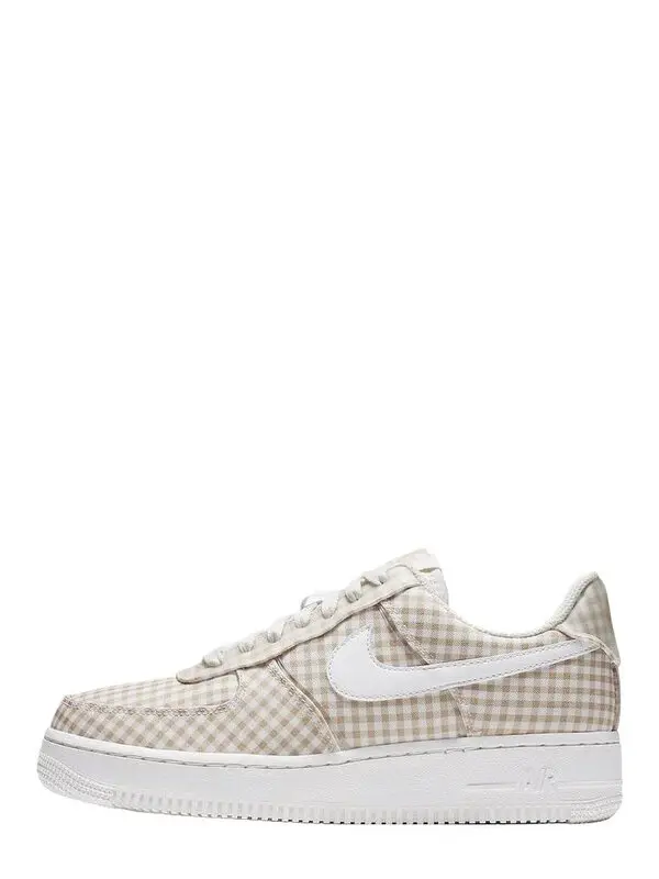 Nike Force 1 Low Qs Gingham Pack Sneakers - White/brown