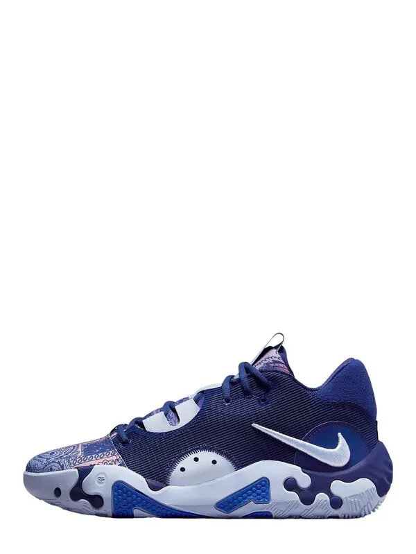 Nike Pg 6 Ep "blue Paisley" Athletic Sneakers - Blue/white