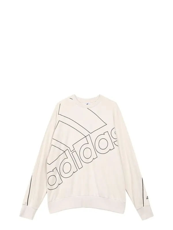 Adidas Logo Print Pullover - Brown