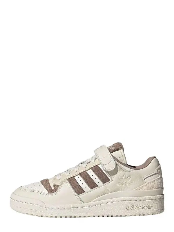 Adidas Forum 84 Low 'halo Ivory Fleece' Lace-up Sneakers - Cream/brown