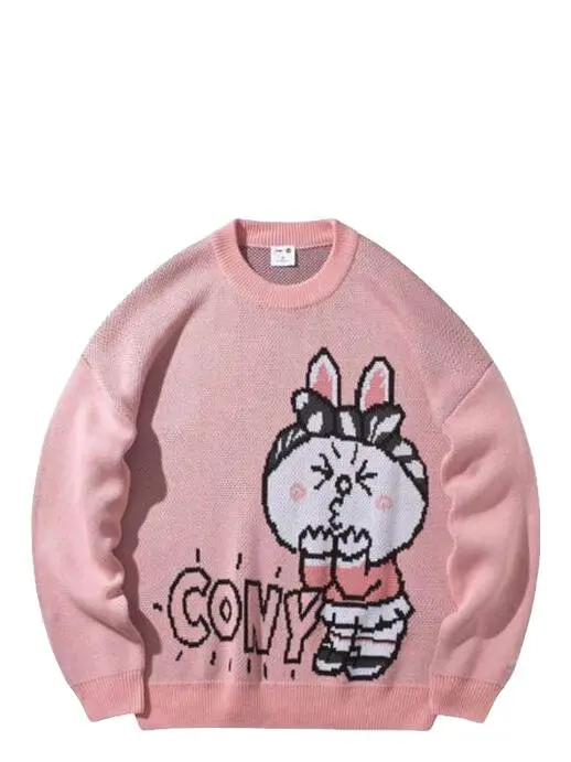 LI-NING X Line Friends Graphic Crew Neck Sweater - Pink/multi-color