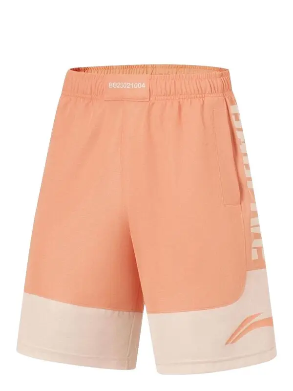 LI-NING Badfive Logo Basketball Shorts - Light Orange