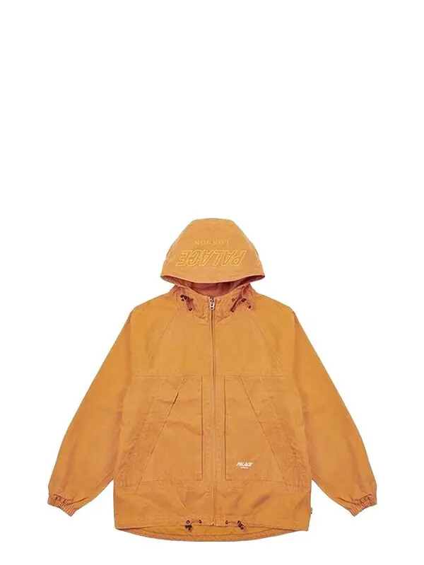 PALACE Fw22 Washed Cotton Hooded Jacket - Orange