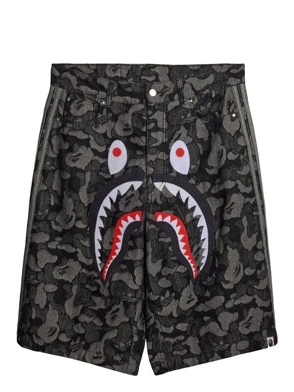 Adidas X Bape Shark Denim Jorts - Black