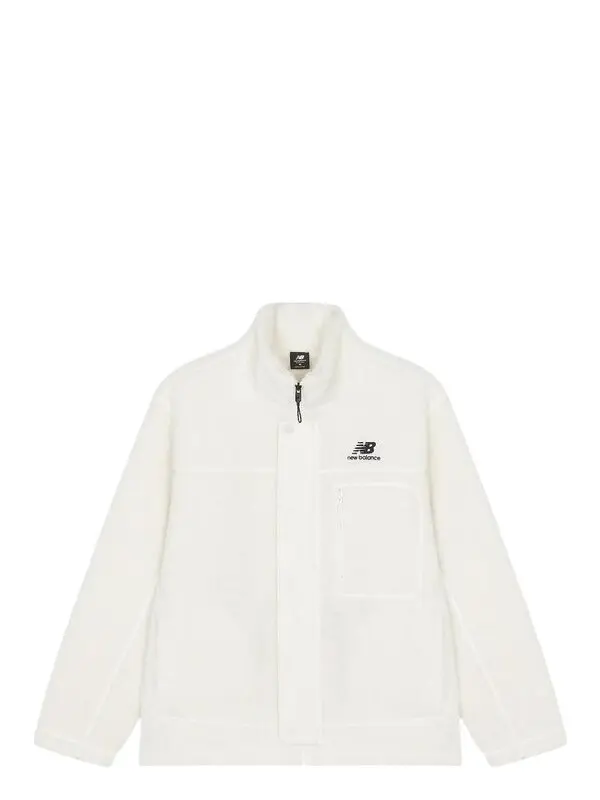 NEW BALANCE Fw22 Logo Cotton Coat Asia Sizing 'white Black - White/black