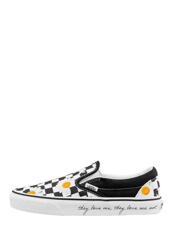 VANS Classic Slip-on 'love Me, Love Me Not' Sneakers - Black/white