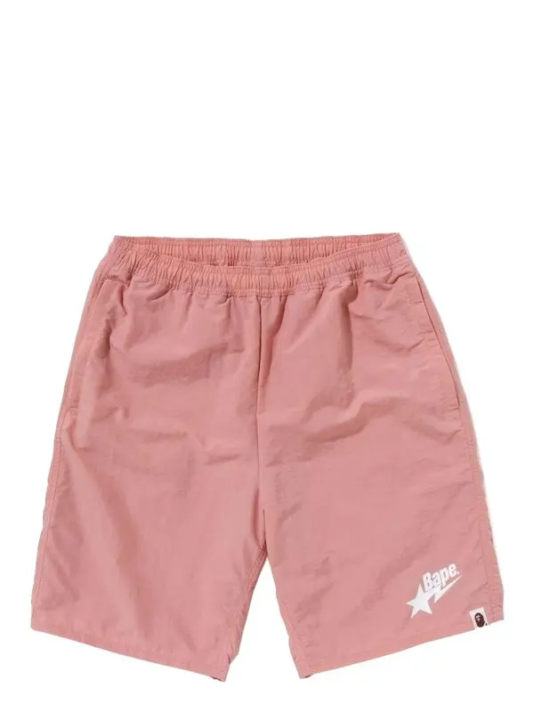 A BATHING APE Sta Logo Beach Shorts - Pink