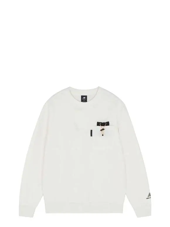 NEW BALANCE Logo Sweatshirt - White/black