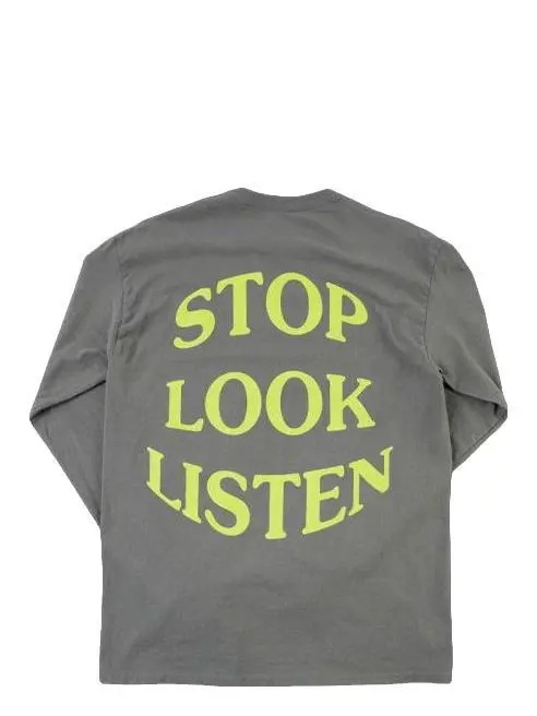 TRAVIS SCOTT Cactus Jack Astroworld Printing Swea Long T-shirts - Grey