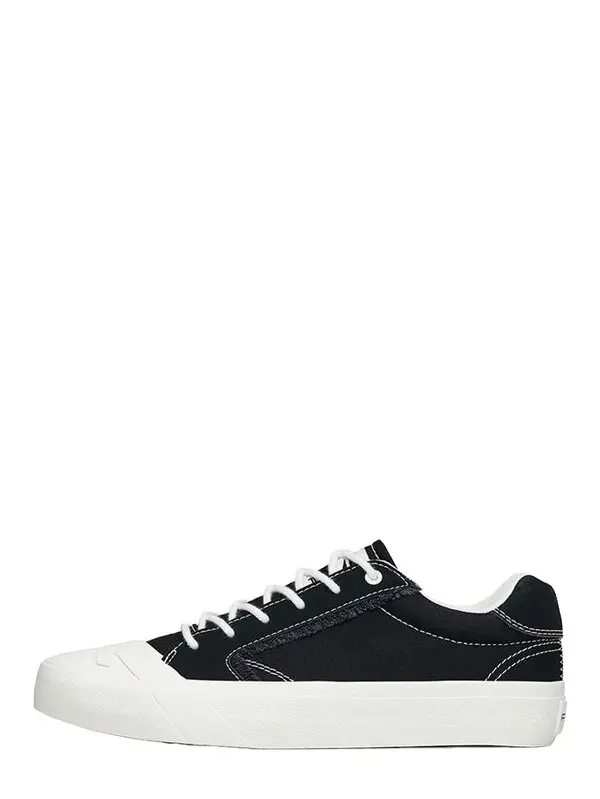 ANTA Canvas Lace-up Sneakers - Black/white
