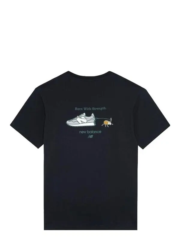 NEW BALANCE Logo Graphic T-shirt Asia Sizing 'black - Black/white/green