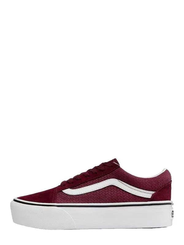 VANS Old Skool Platform Sneakers - Dark Red