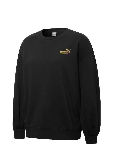 PUMA Round-neck Sweatshirt With Logo Detailing - Black
