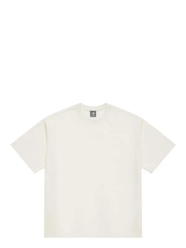 NEW BALANCE Linear Heritage Brushed Back Jersey Oversized T-shirt - White