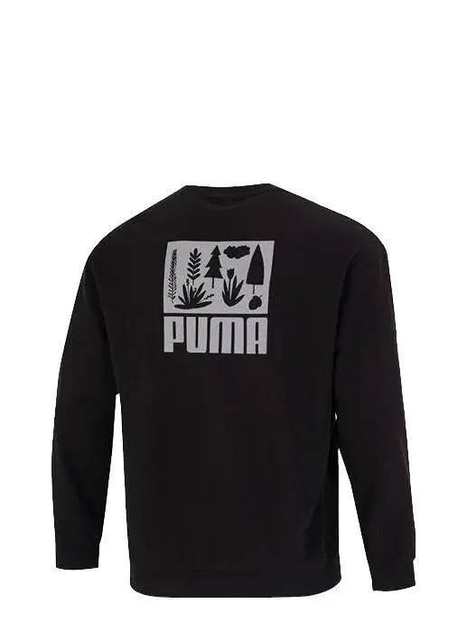 PUMA Logo Crew Neck Sweatshirt - Black/white