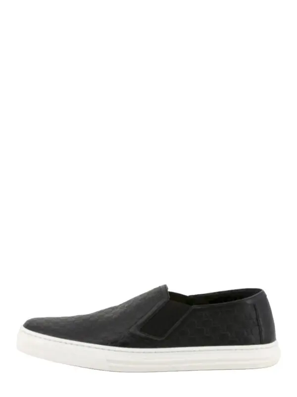 Gucci Microguccissima Leather Slip-on Flats - Black