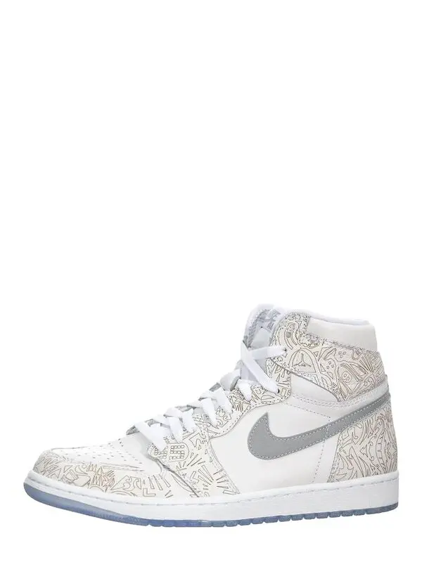 JORDAN 1 Retro High Og "laser" Sneakers - White/matallic Silver
